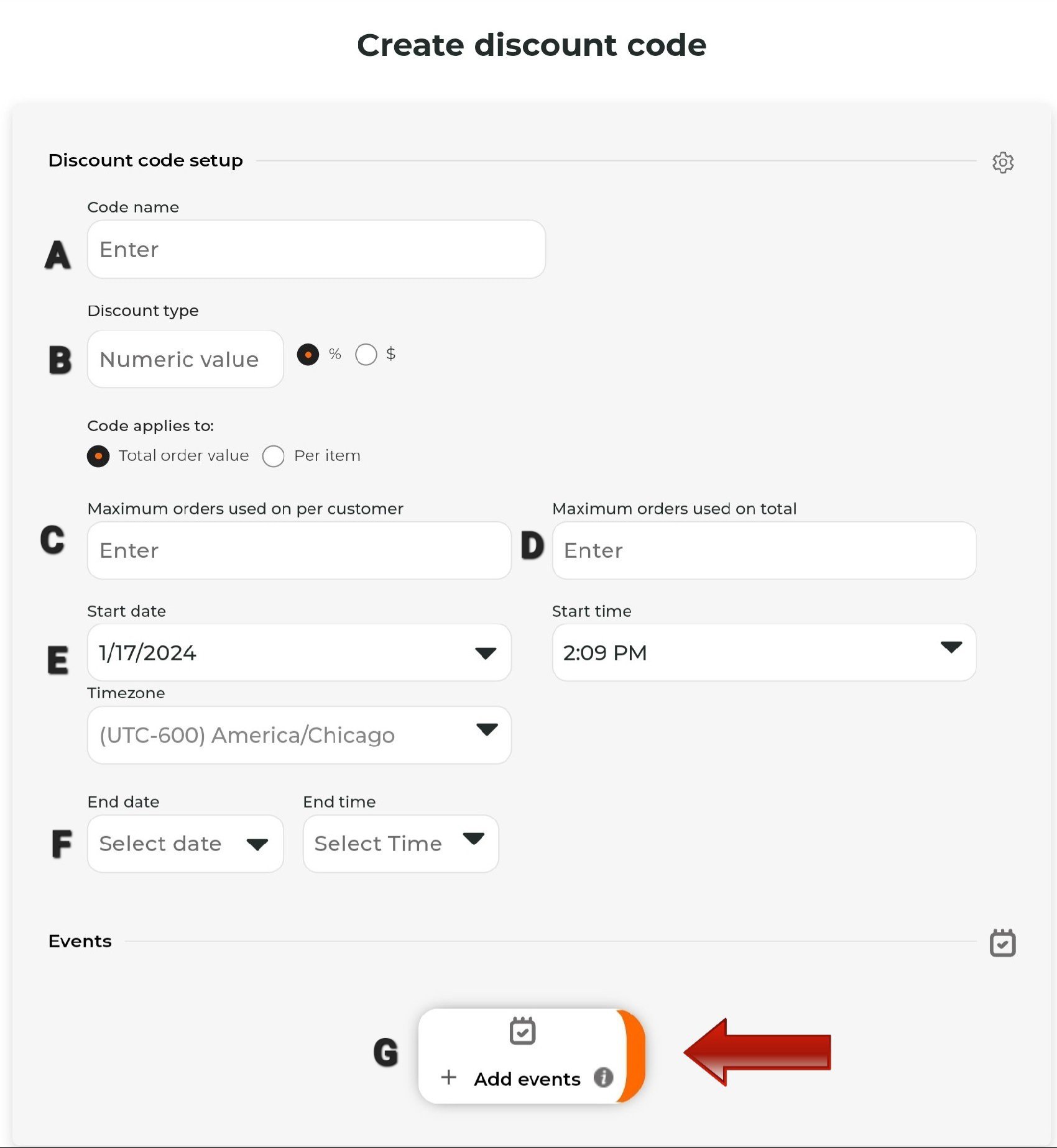 How to create a discount code