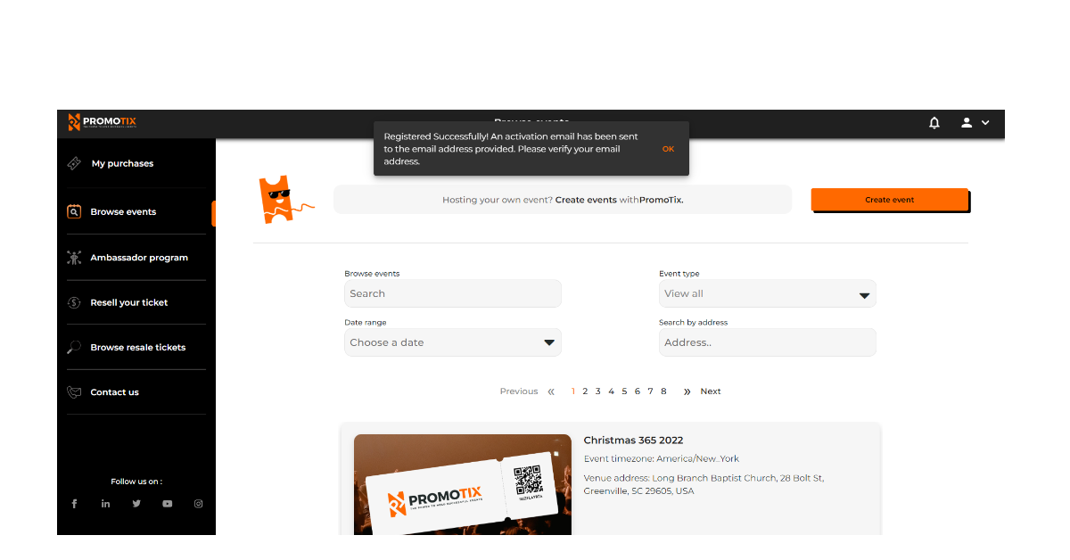 How to create a PromoTix attendee account