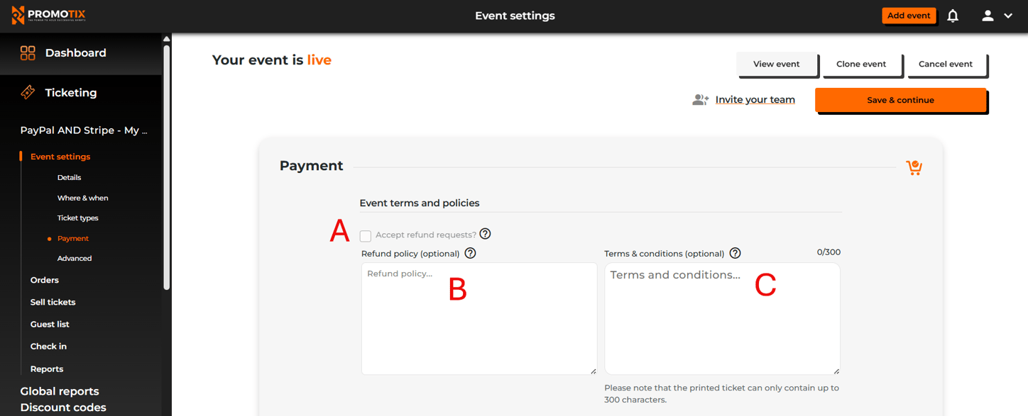 How to manage your event after publishing
