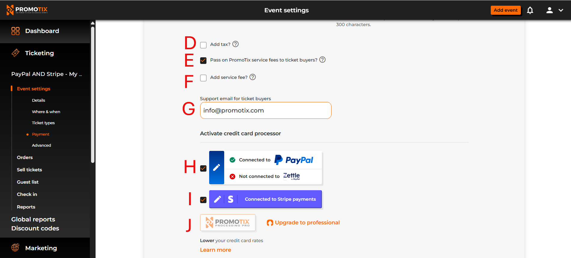 How to manage your event after publishing