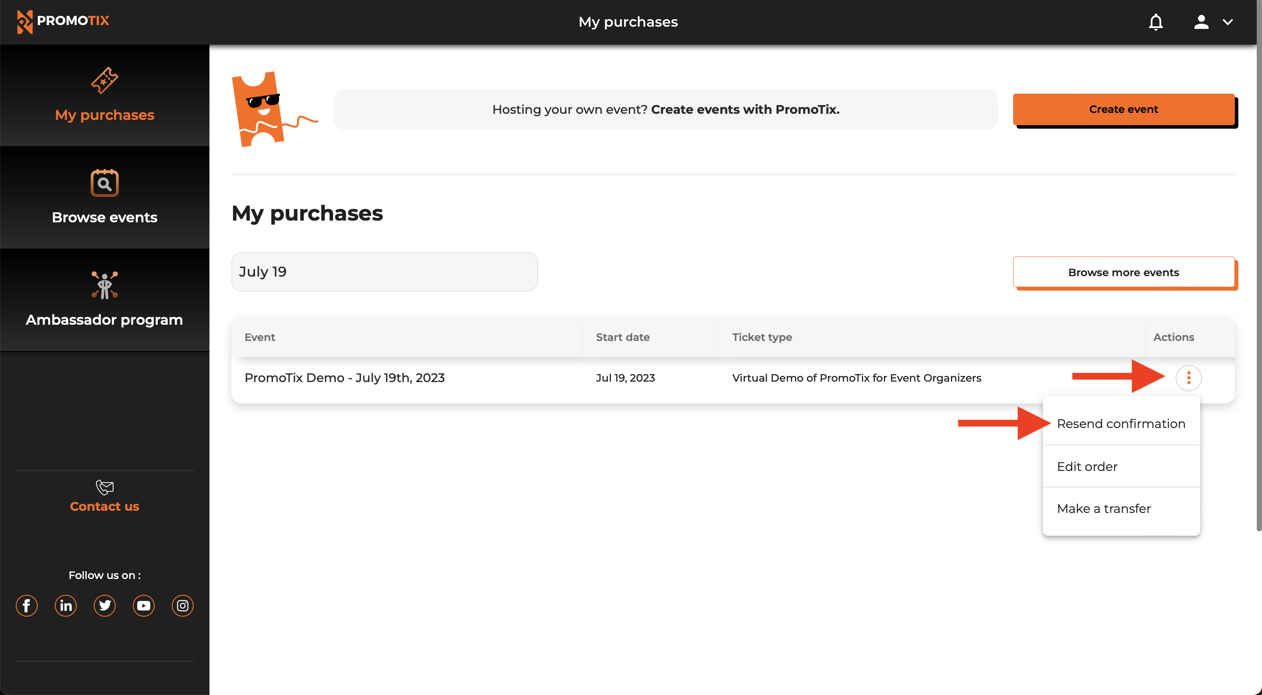 How to access your PromoTix tickets