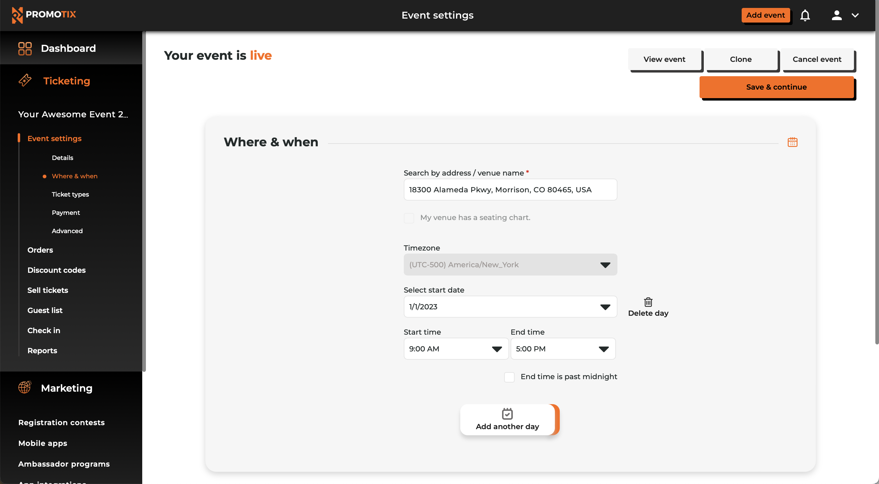 How to manage your event after publishing