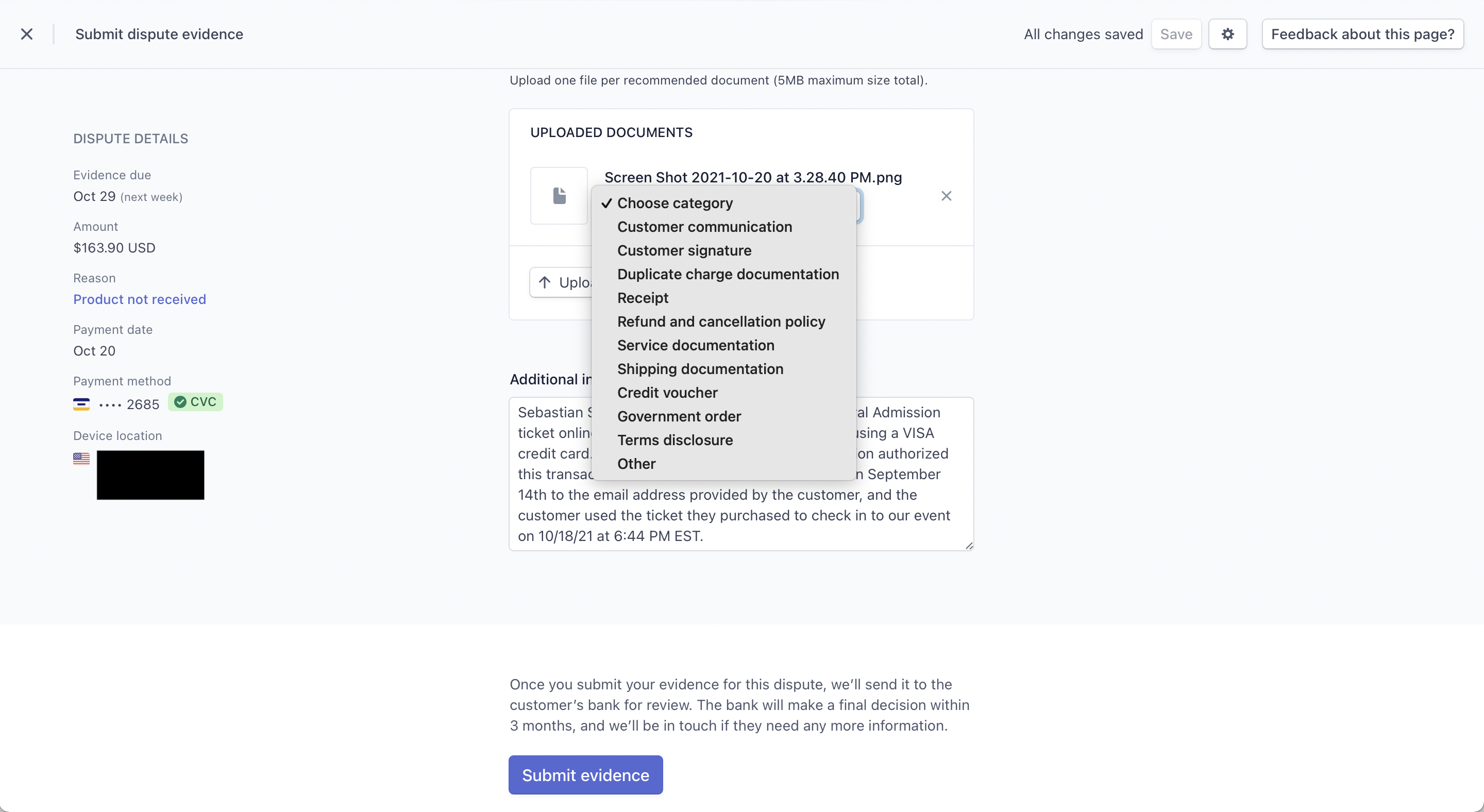 Best practices for responding to Stripe disputes