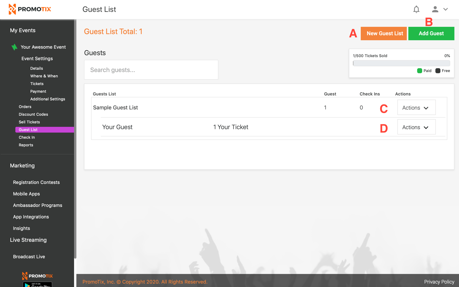 How to create and manage guest lists