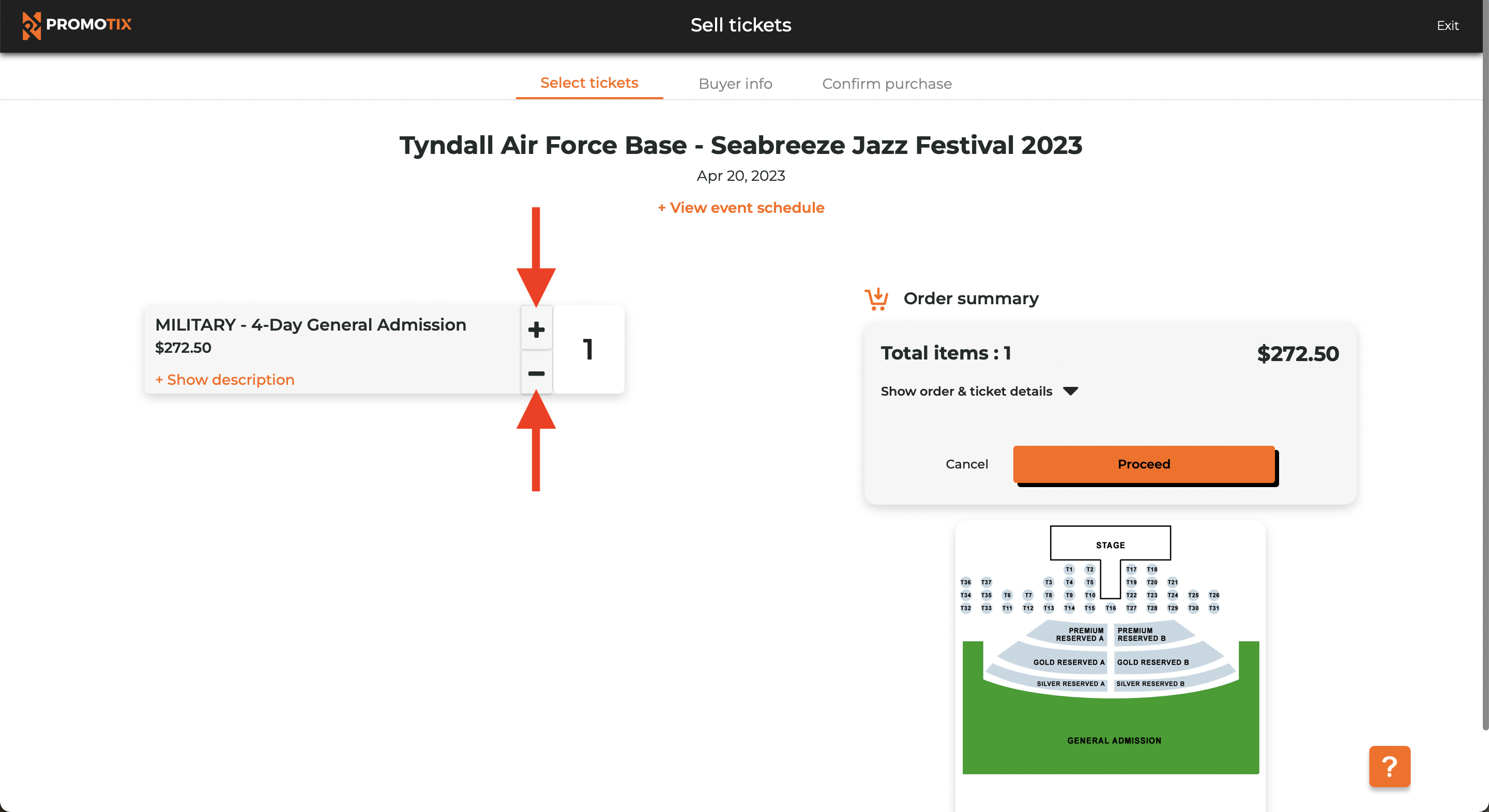 How to sell tickets using the point-of-sale system
